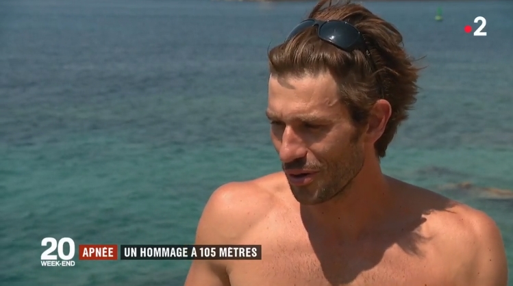 Reportage dans le JT de France 2 sur Guillaume Nery pour sa plongée ...
